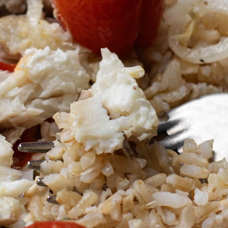 Roasted Fish with Cherry Tomatoes (One Pan Recipe)