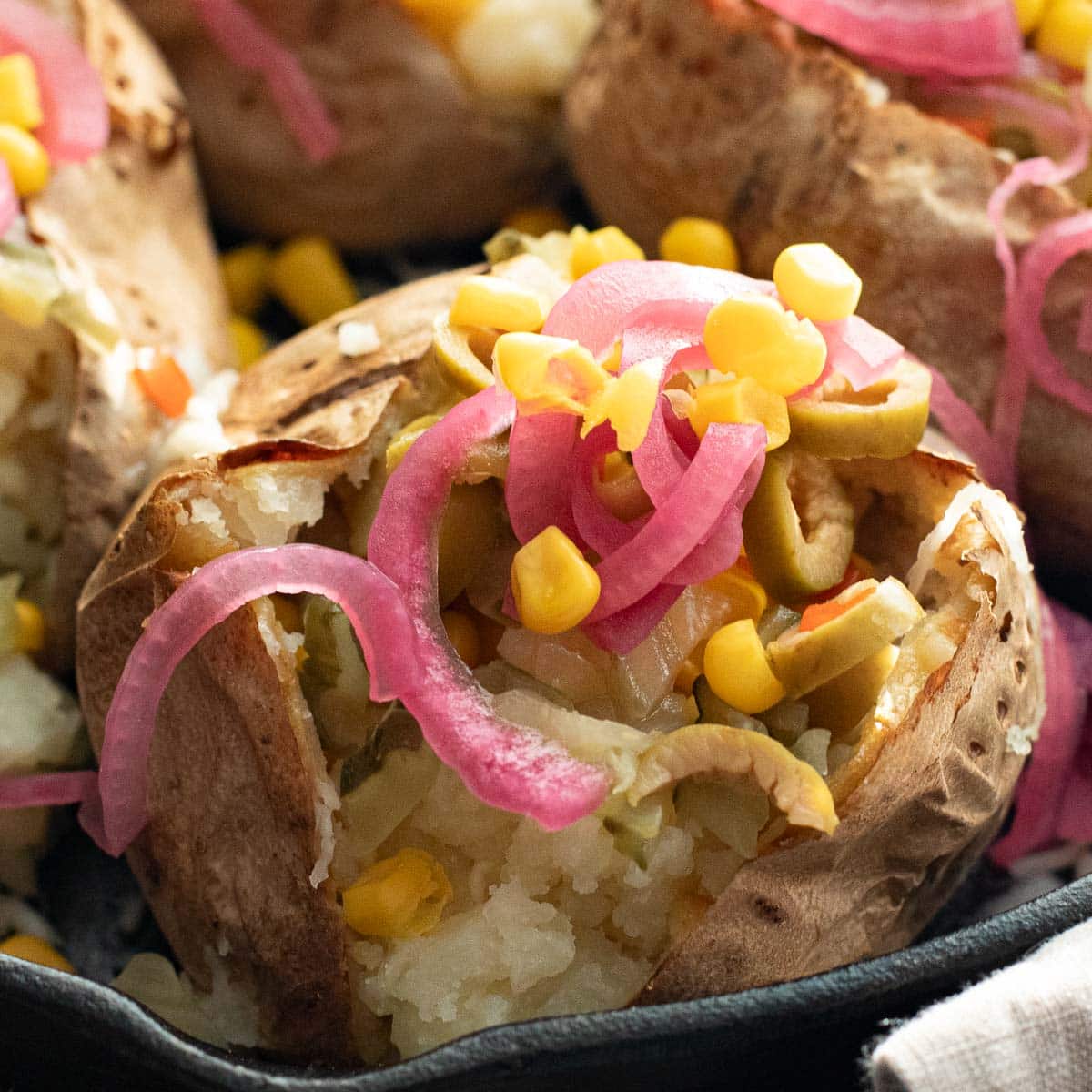 Cheesy Stuffed Baked Potato Recipe (Turkish Kumpir)