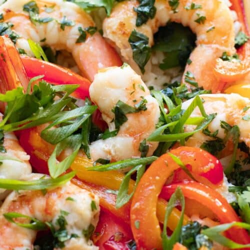 Thai Basil Shrimp Recipe with Coconut Rice (Dairy Free)