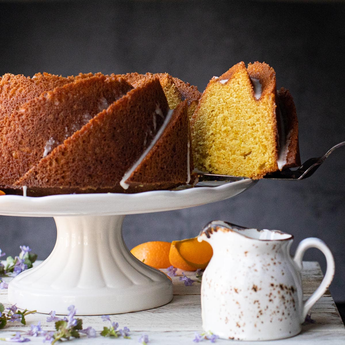 Orange Butter Cake Recipe with Simple Vanilla Glaze